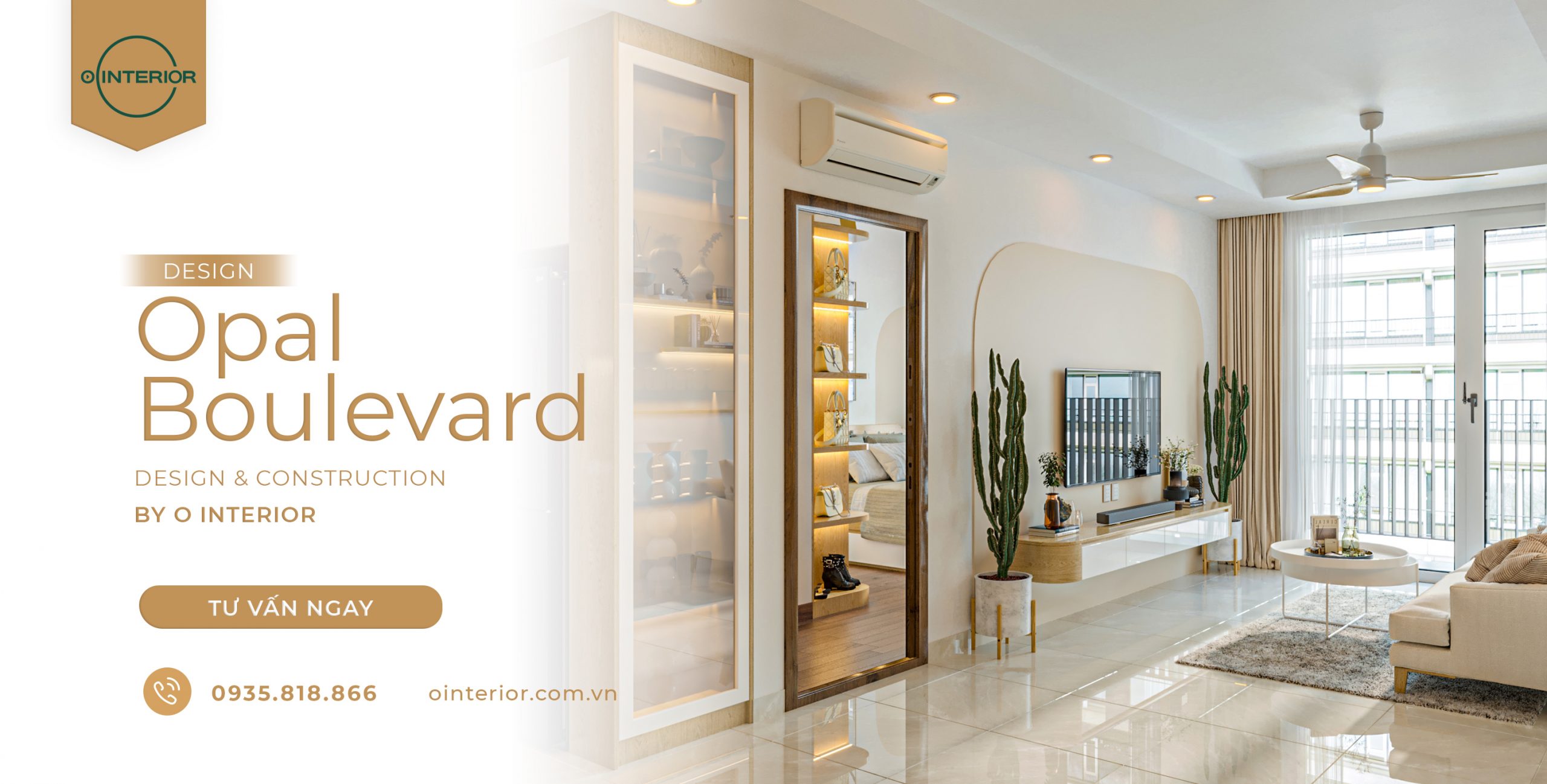 Thiết kế nội thất căn hộ Opal Boulevard 67m2 - O Interior